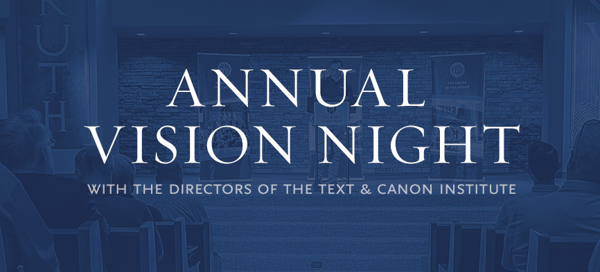 Save-the-Date for October 26, 2024 | Text & Canon Institute